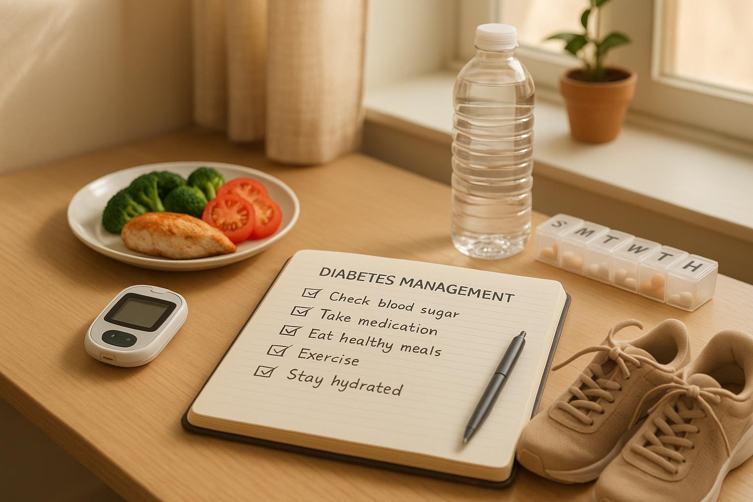 Lista de verificação diária para gerenciamento do diabetes – Diabetic Me